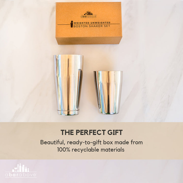 Stainless Steel Boston Shaker | Best Cocktail Shaker – A Bar Above