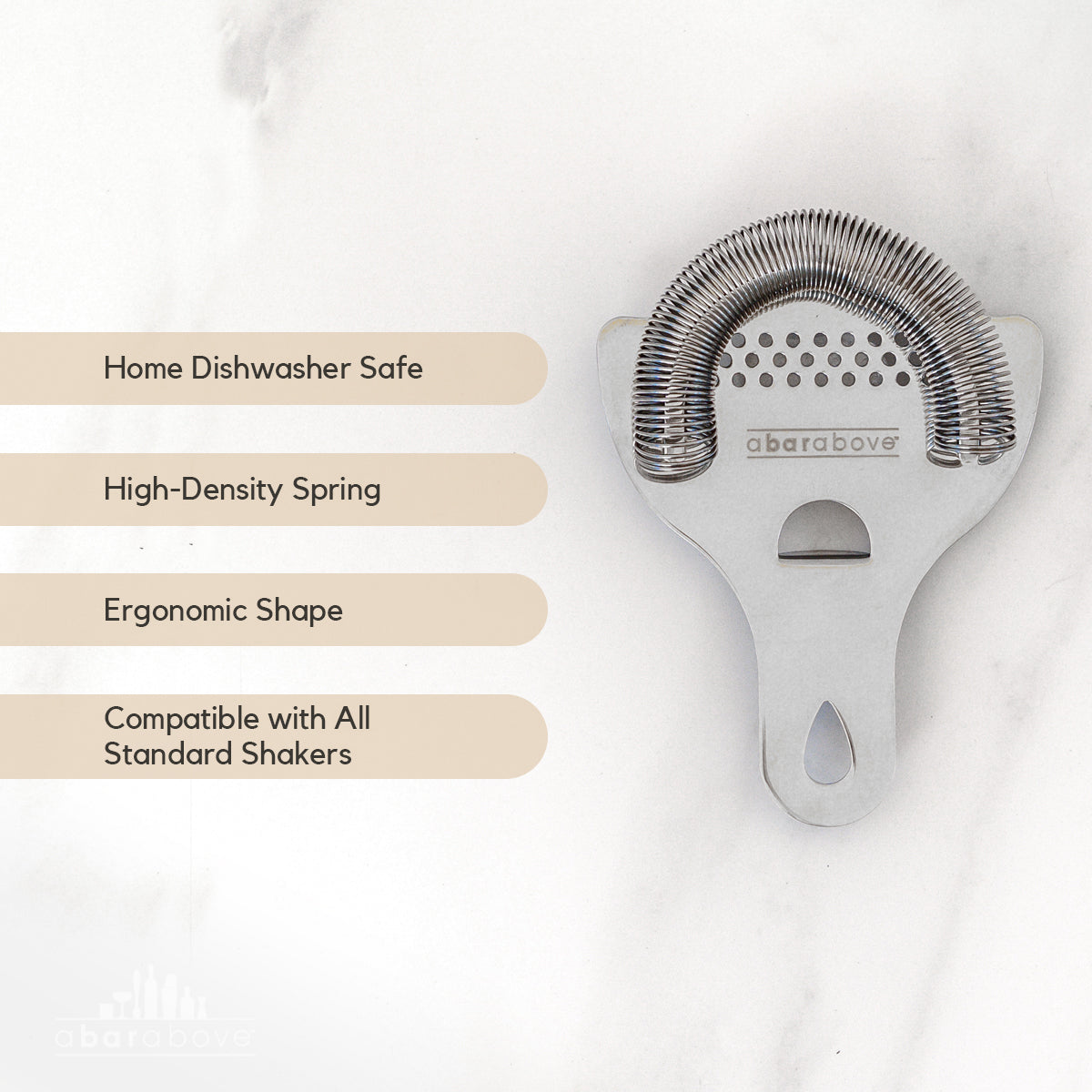 Stainless Steel Strainer | Hawthorne Strainer - A Bar Above