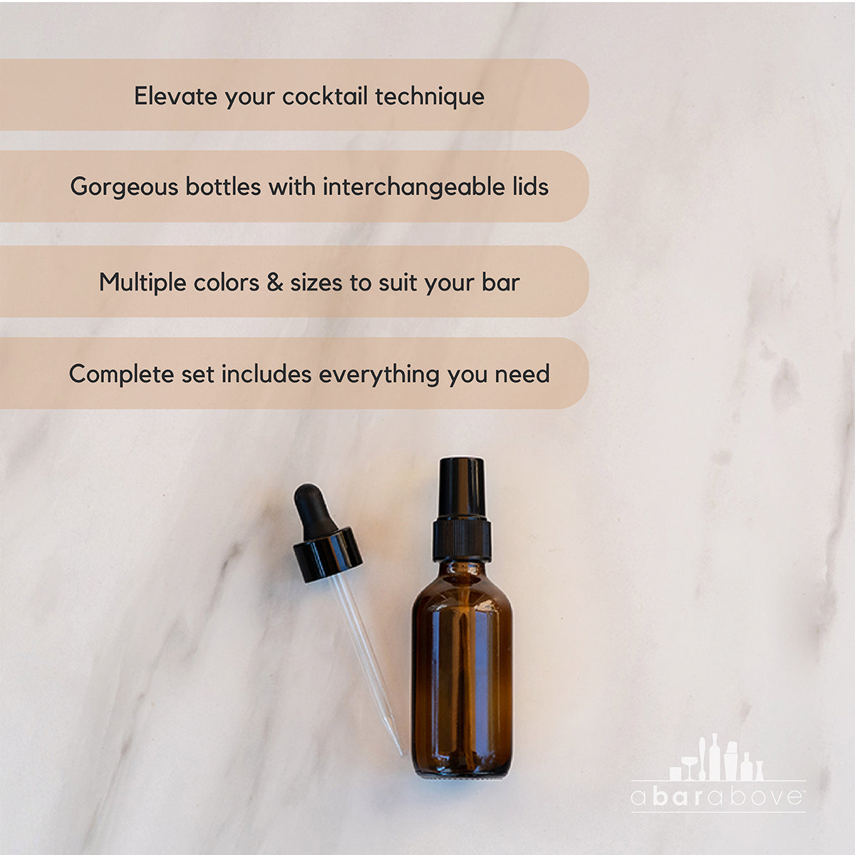 Black Atomizer / Eye Dropper Set – A Bar Above