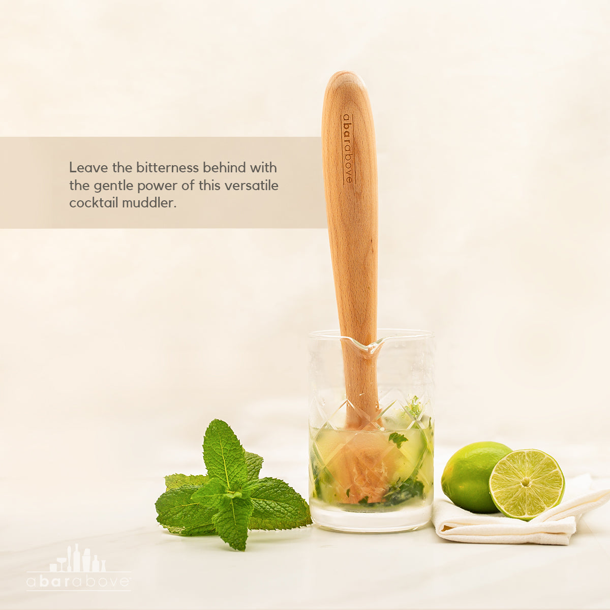 Wooden Cocktail Muddler | Extra Long Muddler - A Bar Above
