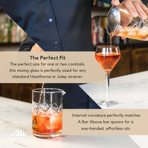 Cocktail Mixing Glass | Mixing Glasses | Diamond Design - A Bar Above